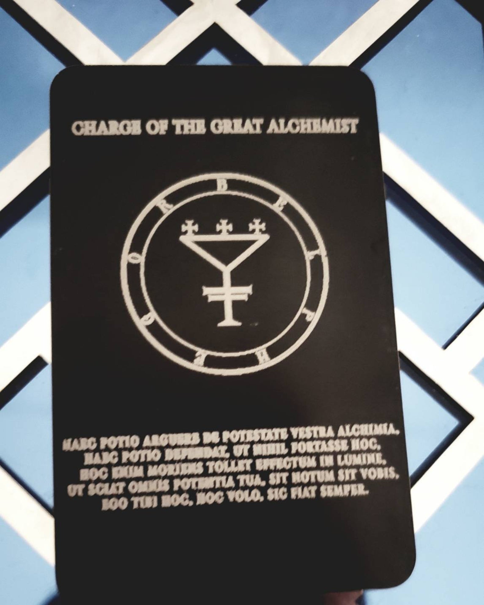 Charge of the Great Alchemist Ritual Card – The Order